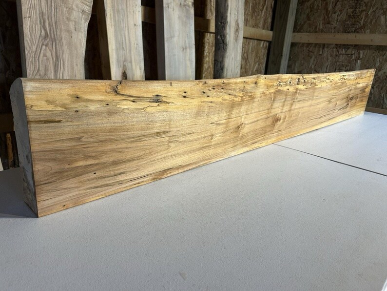 Spalted Maple Fireplace Mantel Beam, Rustic Curly Wood, Live Edge - Etsy