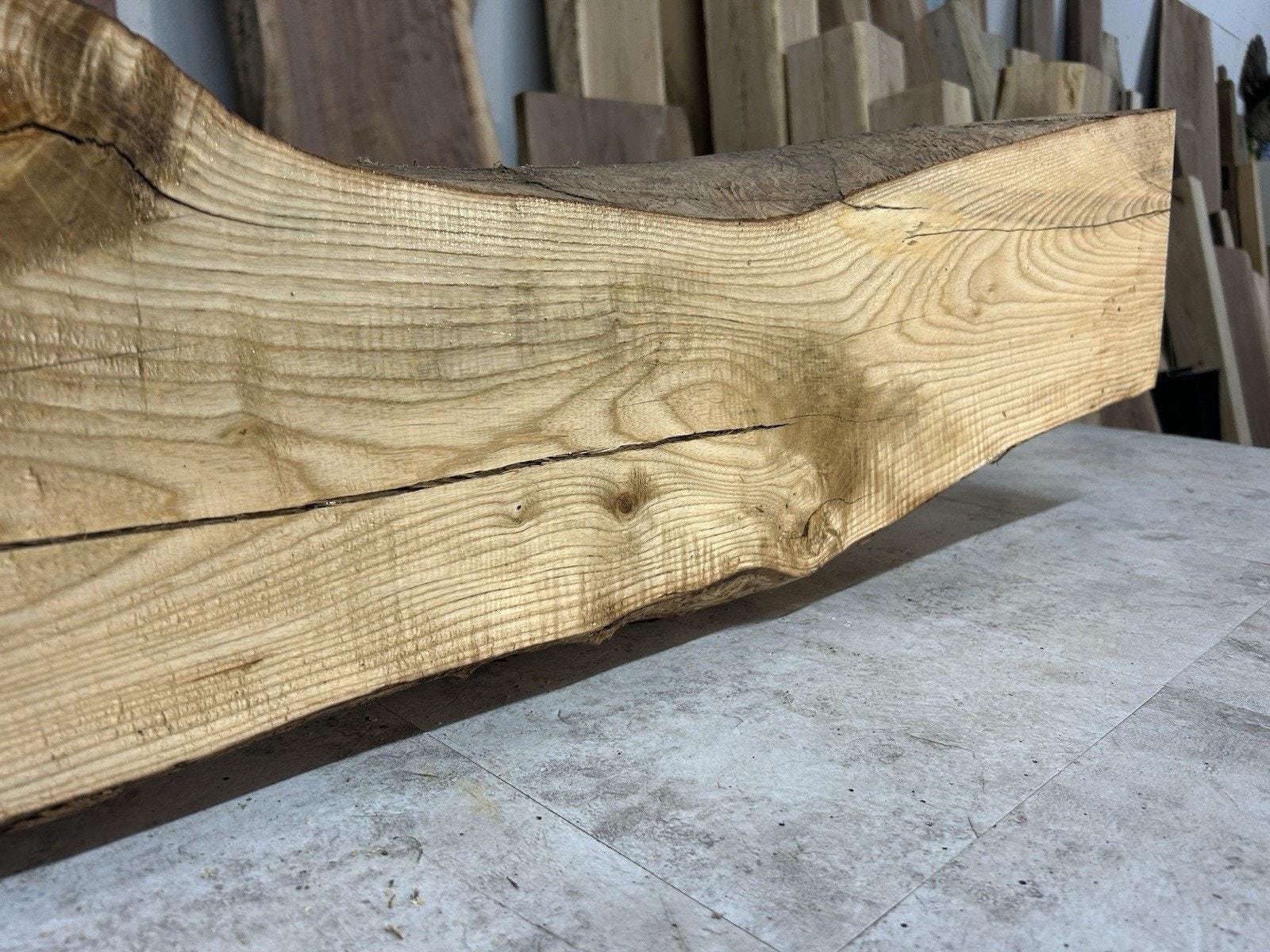 Figured Ash Wood Slab: Rustic Live Edge Bench (41.75 Inches Long) - Etsy