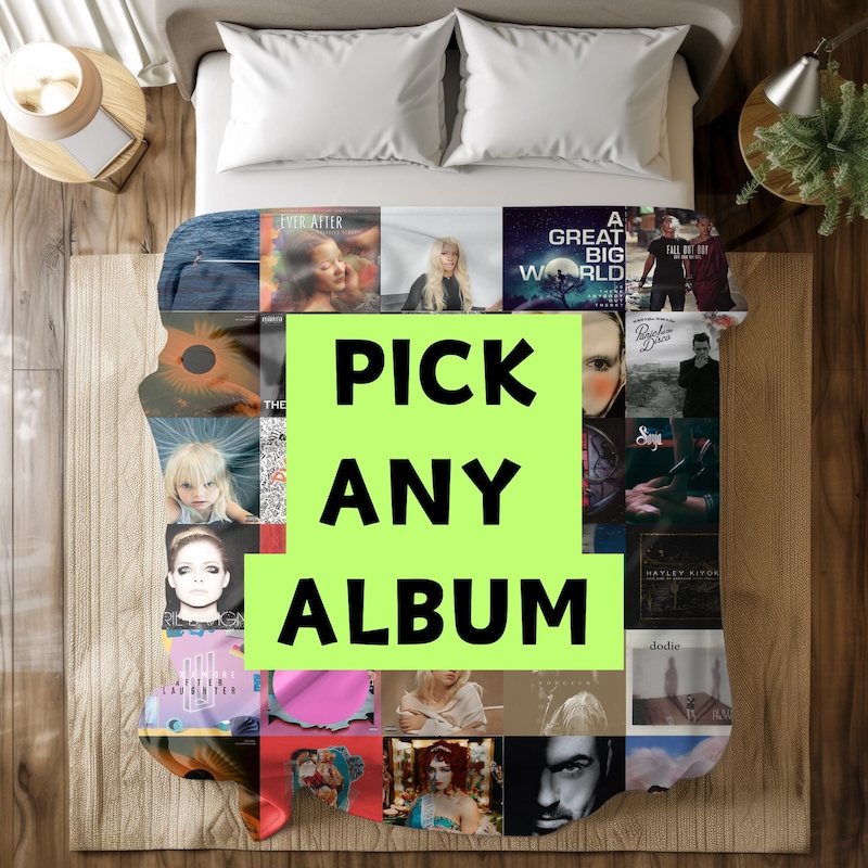Music Blanket Album Cover - Etsy