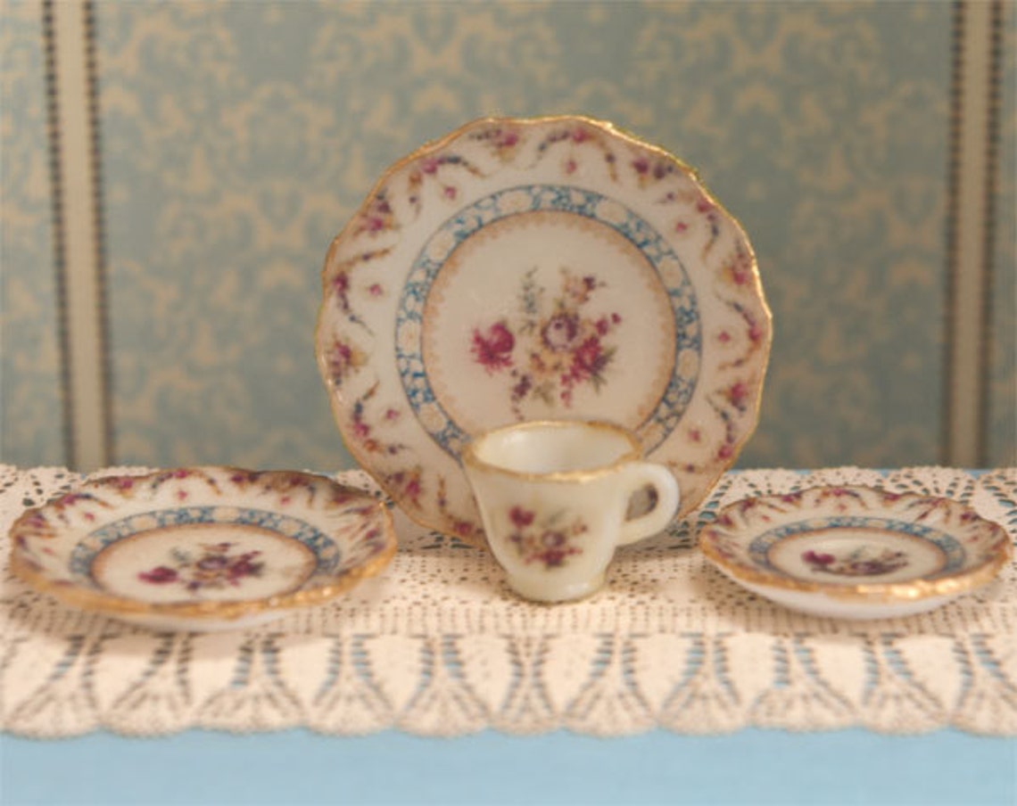Make Dollhouse china Dishes With 1:12 Miniature Decals Kit Heirloom ...