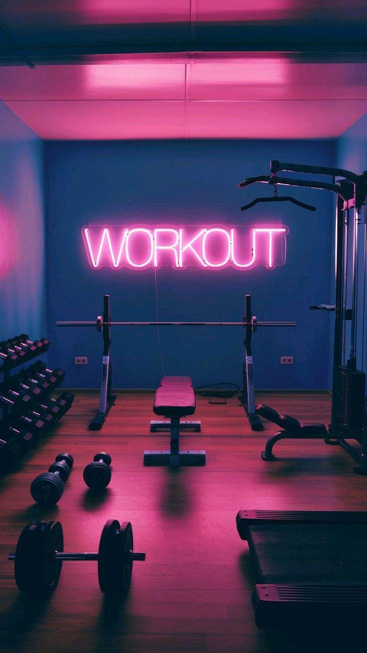 Custom Gym LED Neon Sign - Personalized Fitness Wall Decor for Home Gym ...