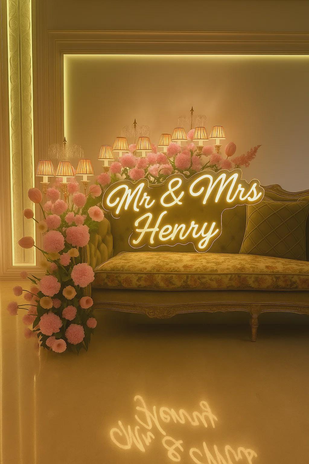 Wedding Neon Sign – Custom Last Name LED Decor for Engagements & Wall ...