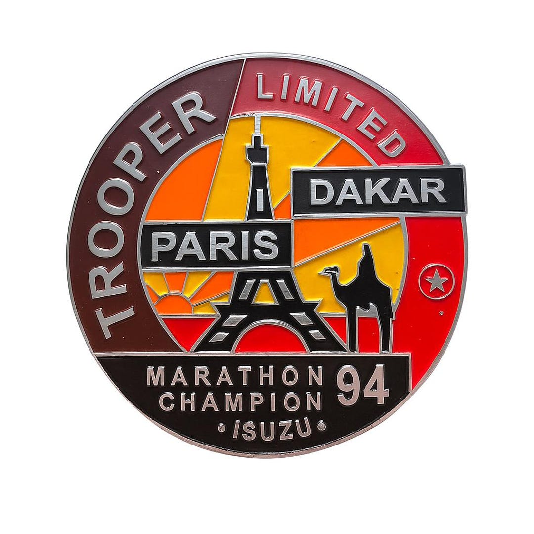 Isuzu Trooper Paris Dakar 1994 Badge, Handmade Rally Emblem - Etsy