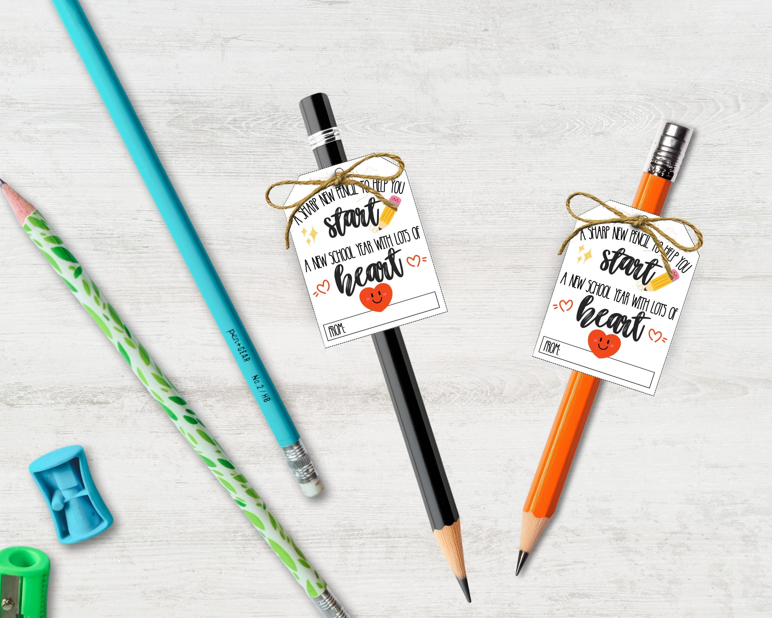 Back to School Printable Gift Tag for Students | Pencil Gift Tag From ...