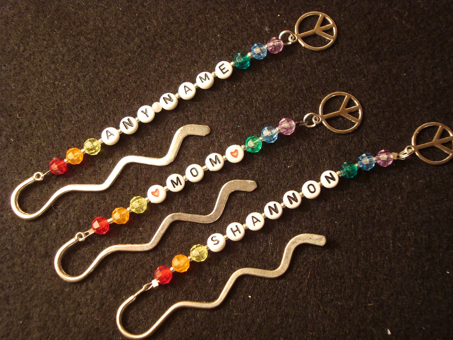 Personalized Beaded Bookmarks - Etsy