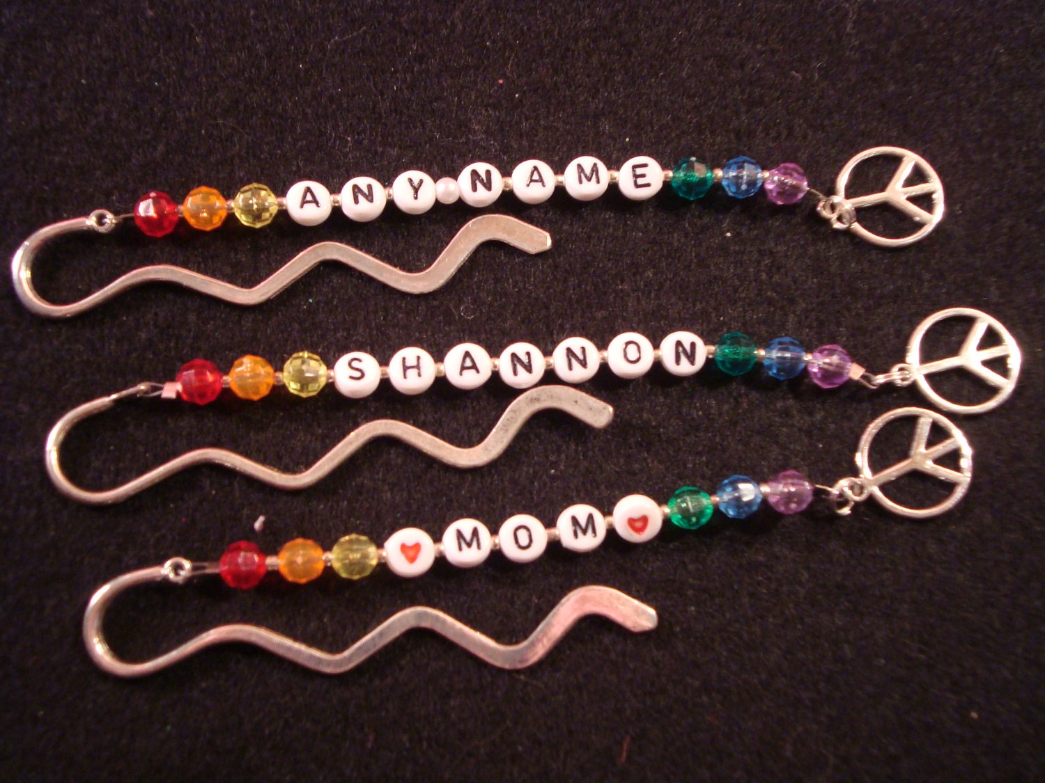 Personalized Beaded Bookmarks - Etsy