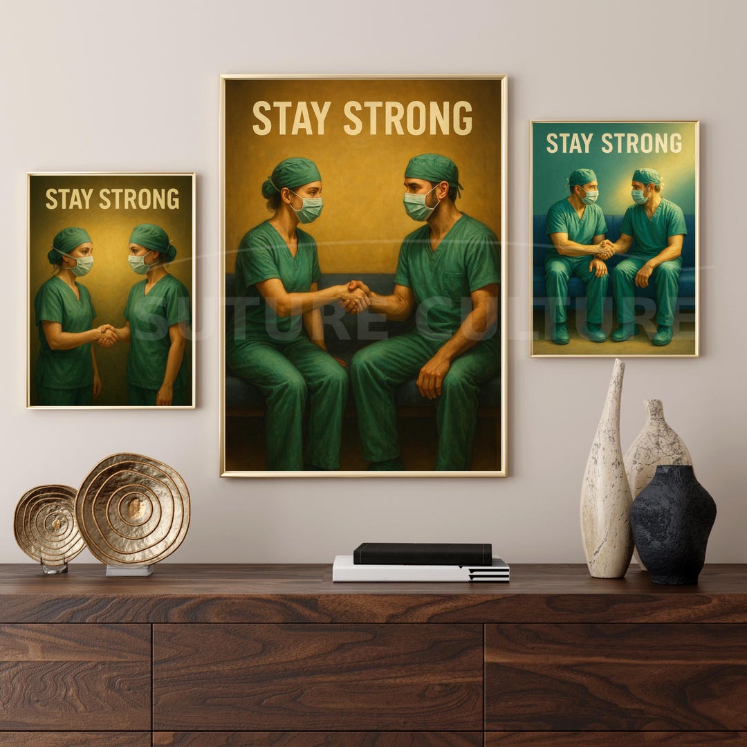 Surgical Team “stay Strong” Wall Art Print Set of 3 – Inspirational ...