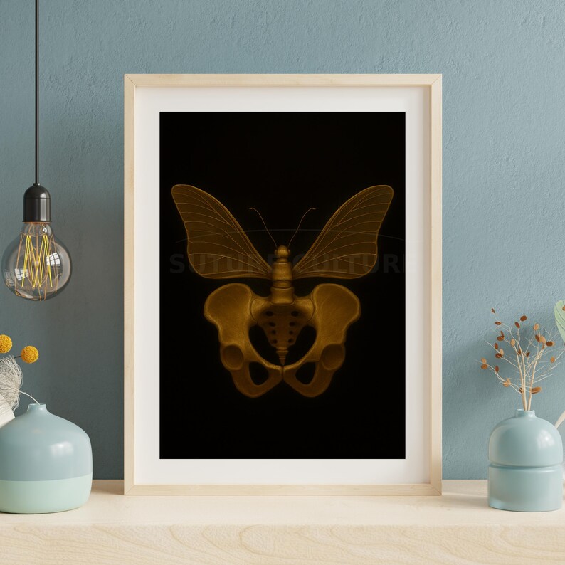 Pelvic Butterfly Anatomy Print – Gothic Medical Oddity (digital ...
