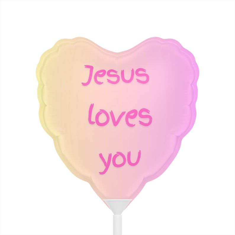 Heart-shaped Balloons, Jesus Loves You Party Decor, Birthday Balloons ...