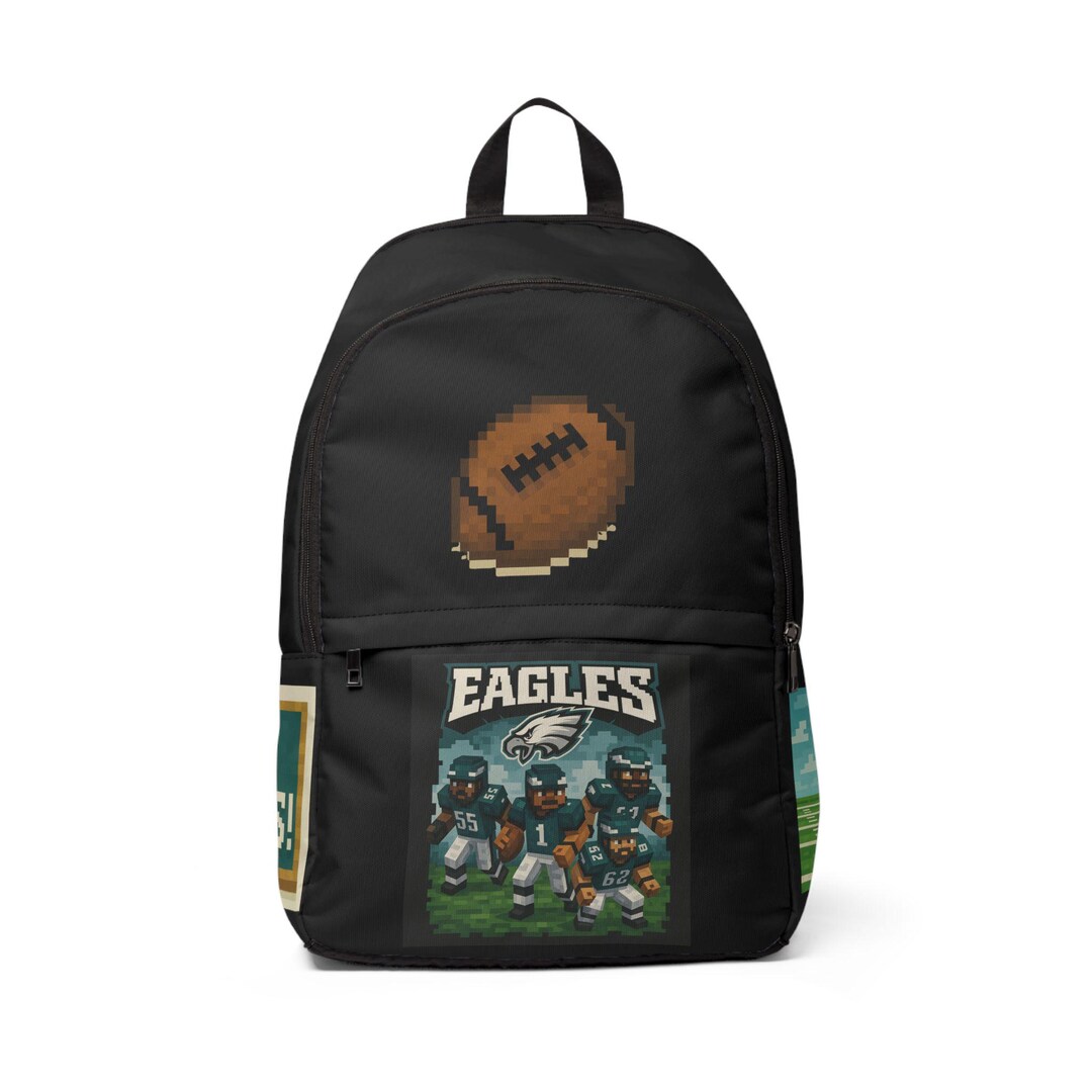 Minecraft Philadelphia Eagles Backpack, Unisex Fabric Rucksack, Gamer ...