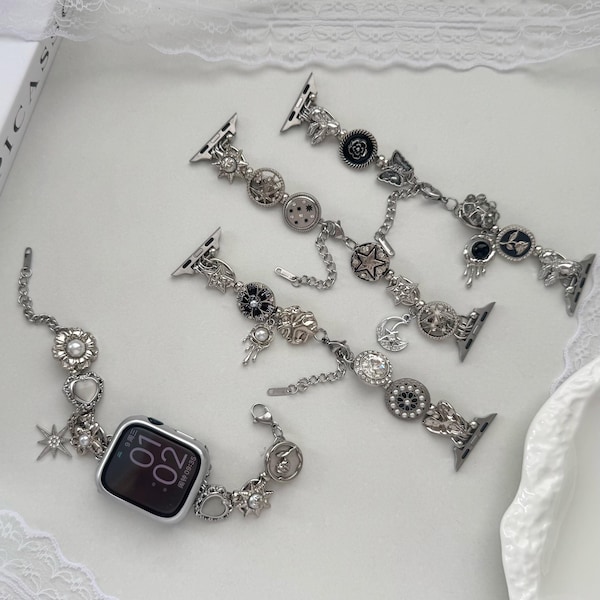 Silver Apple Watch Chain - Etsy