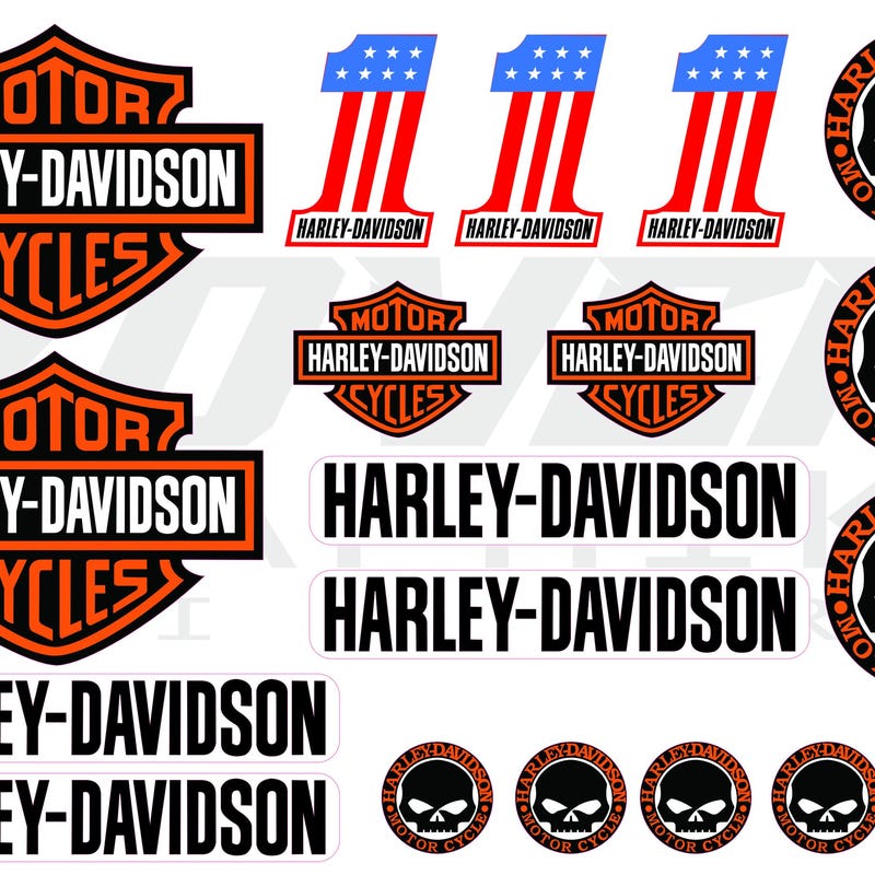 Harley Davidson Stickers - Etsy