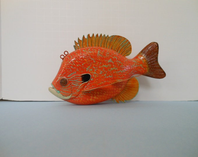 Folk Art Bluegill Ice Spear Fishing Decoy. - Etsy