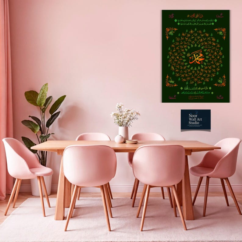 99 Names of Prophet Muhammad, Asma Ul Nabi Colorful Decor, Asma Ul Nabi Digital Download ...
