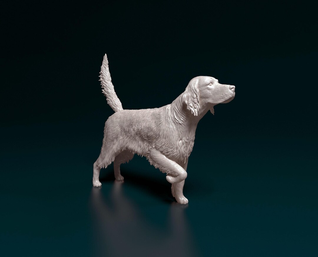 English Setter Minimalist Dog Statue – Paintable Dog Figurine, Unique ...