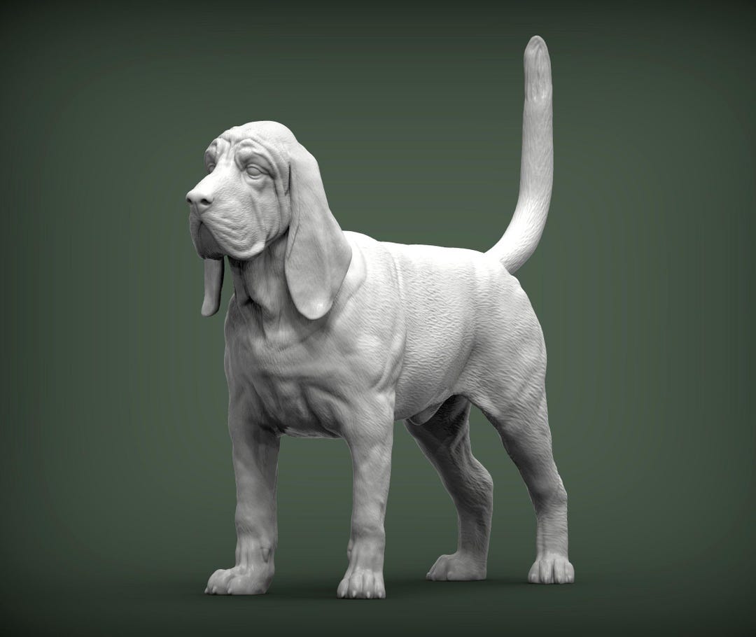 Custom Bloodhound Figurine, Personalized Scent Hound Statue, Tracking ...