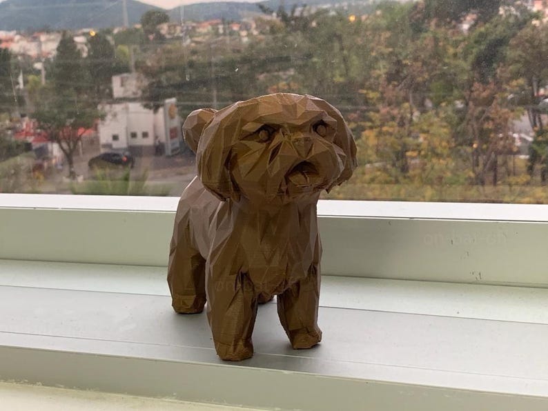 Custom Shih Tzu Figurine, Personalized Low Poly Statue, Geometric Art ...