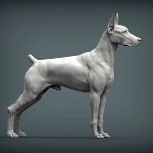 Doberman Figurine Dog, Minimalist Dog Statue, Unique Gift, Memorial Dog ...