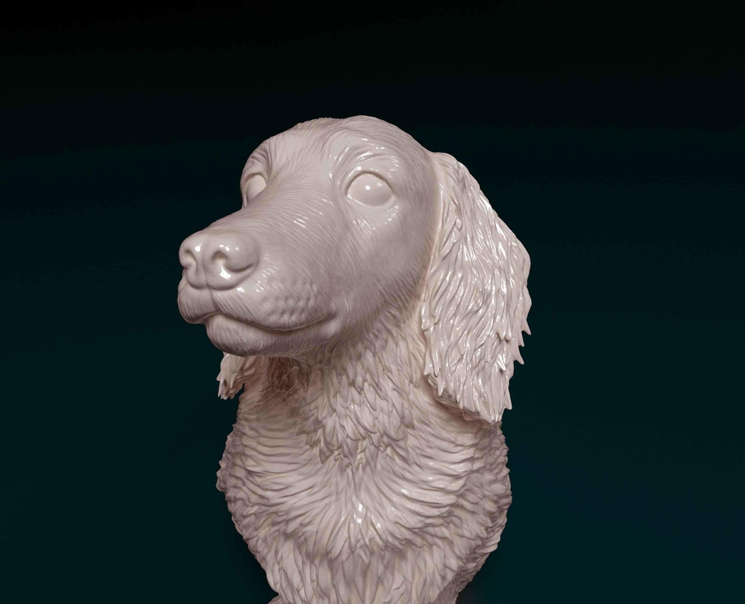 Custom Long Haired Dachshund Statue, Personalized Fluffy Wiener Dog ...