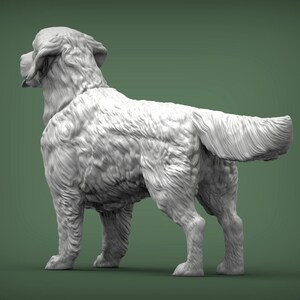 Golden Retriever Minimalist Dog Statue – Paintable Dog Figurine, Unique ...