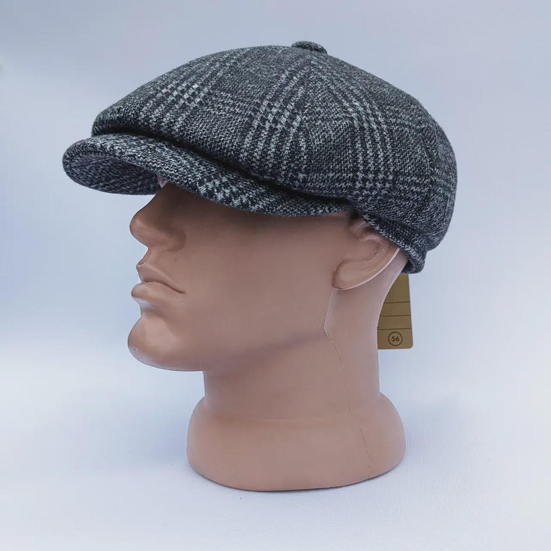 Men's Tweed Winter Cap With Ear Flaps – Newsboy Hat – Peaky Blinders ...