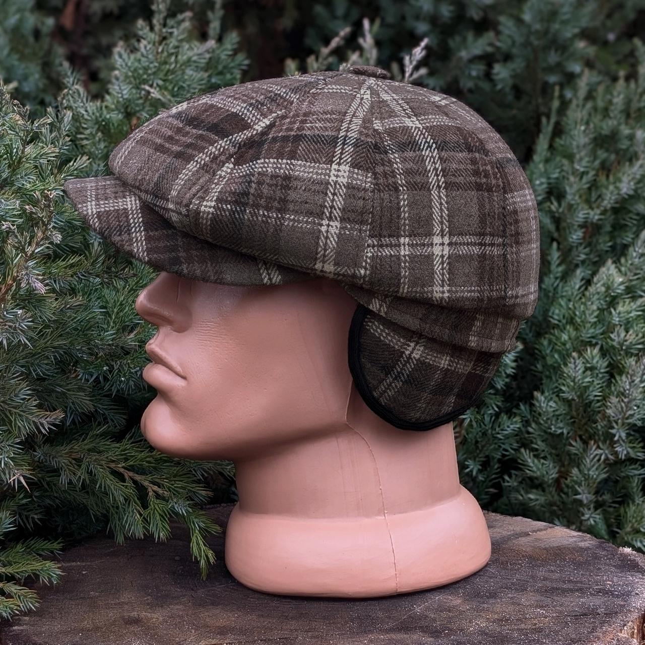 Men's Tweed Winter Cap With Ear Flaps – Newsboy Hat – Peaky Blinders ...