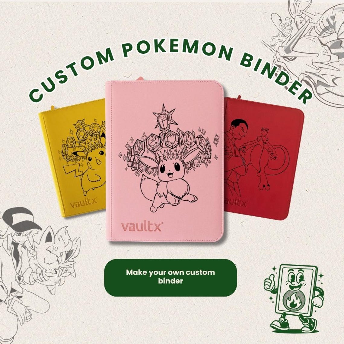 Personalized Pokémon Trading Card Binder – Pvc-free Card Organizer ...