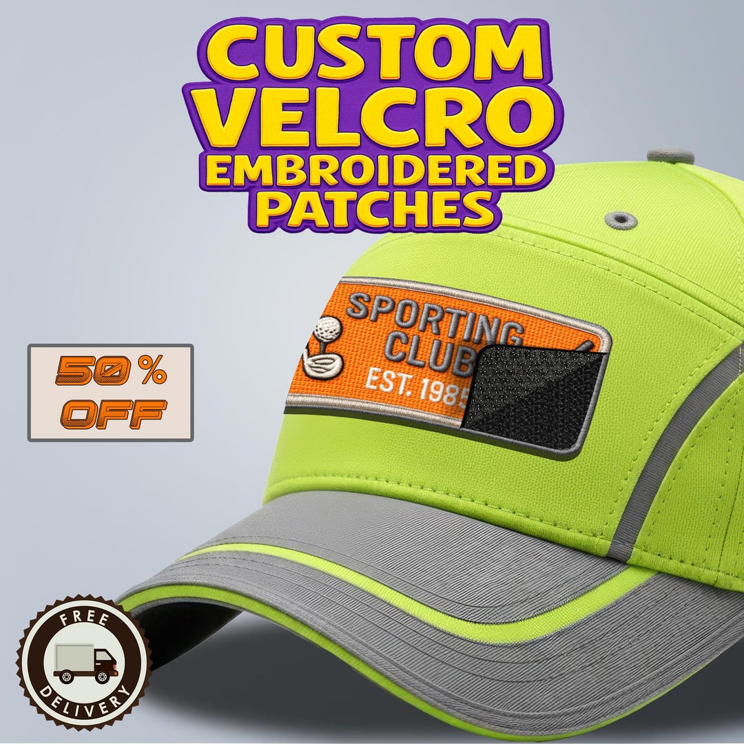 Custom Embroidered Velcro Patch, Velcro Patch for Jackets, Uniforms ...
