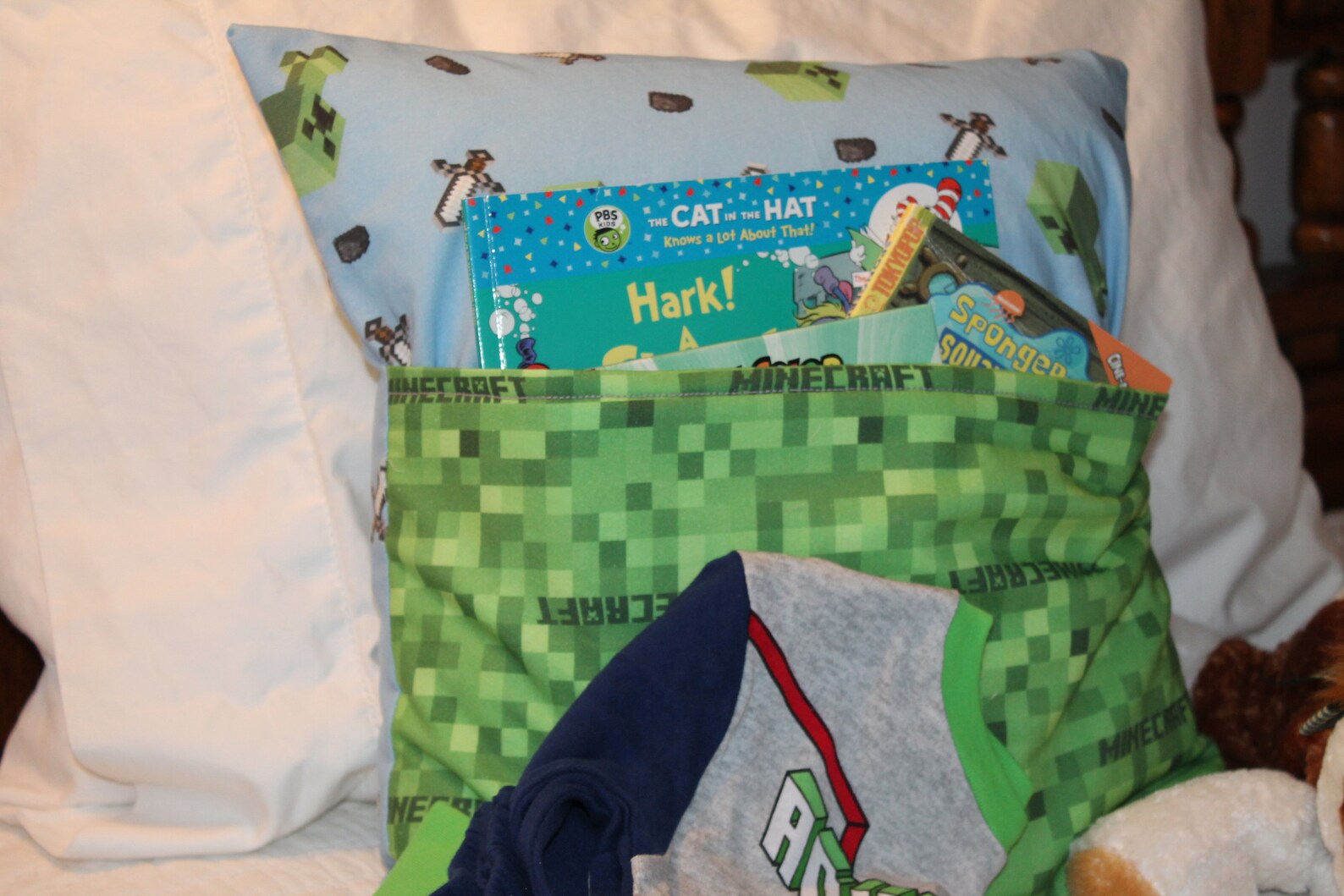 Minecraft Pillow Pocket Pillow Book Pillow Bedtime Pillow - Etsy