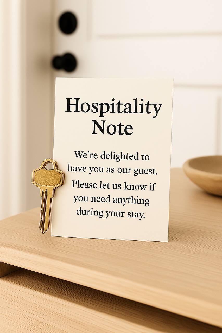 Airbnb Welcome Card: Printable Hospitality Note for Vacation Rental ...
