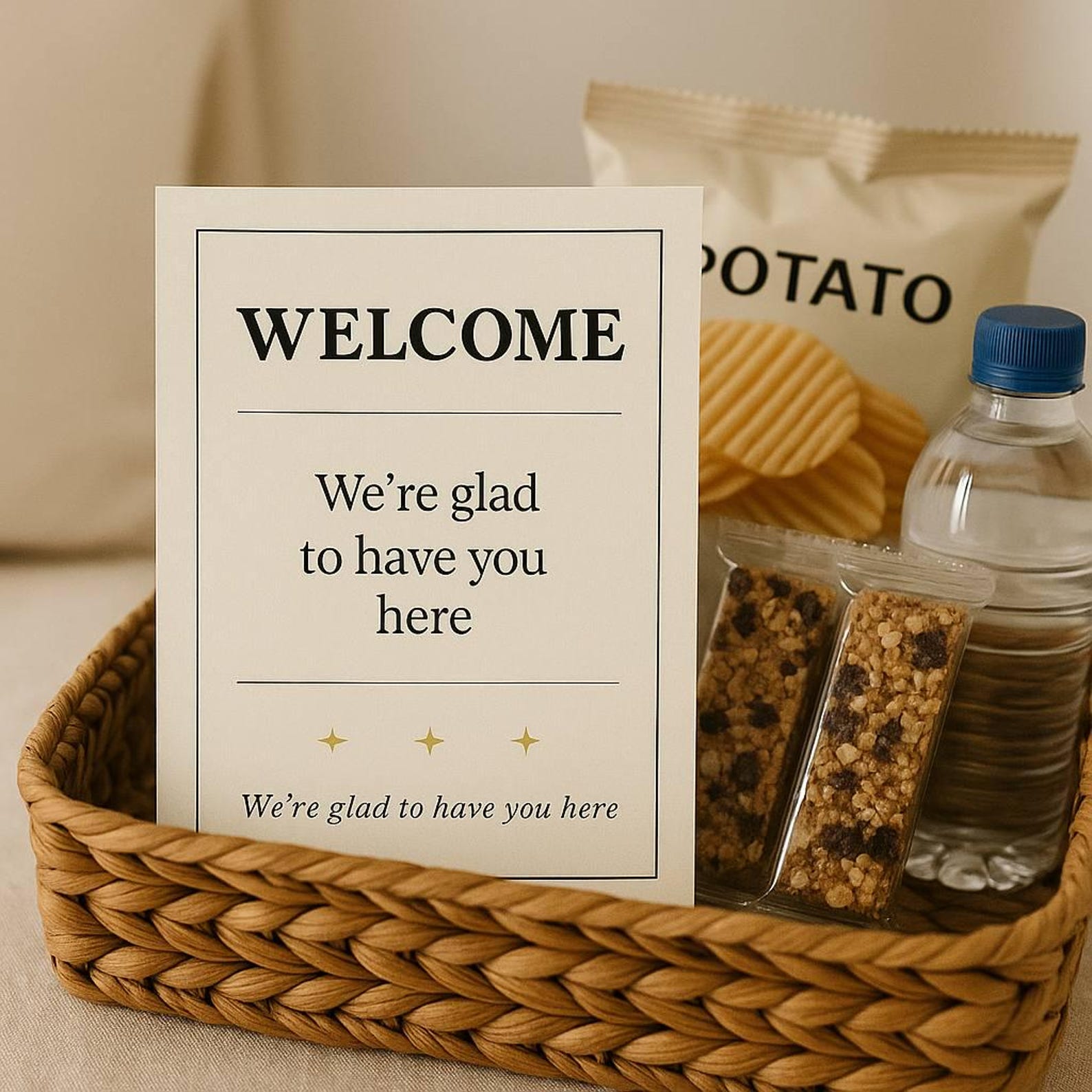 Minimalist Welcome Sign Printable: Elegant Airbnb Guest Room Decor (PDF ...