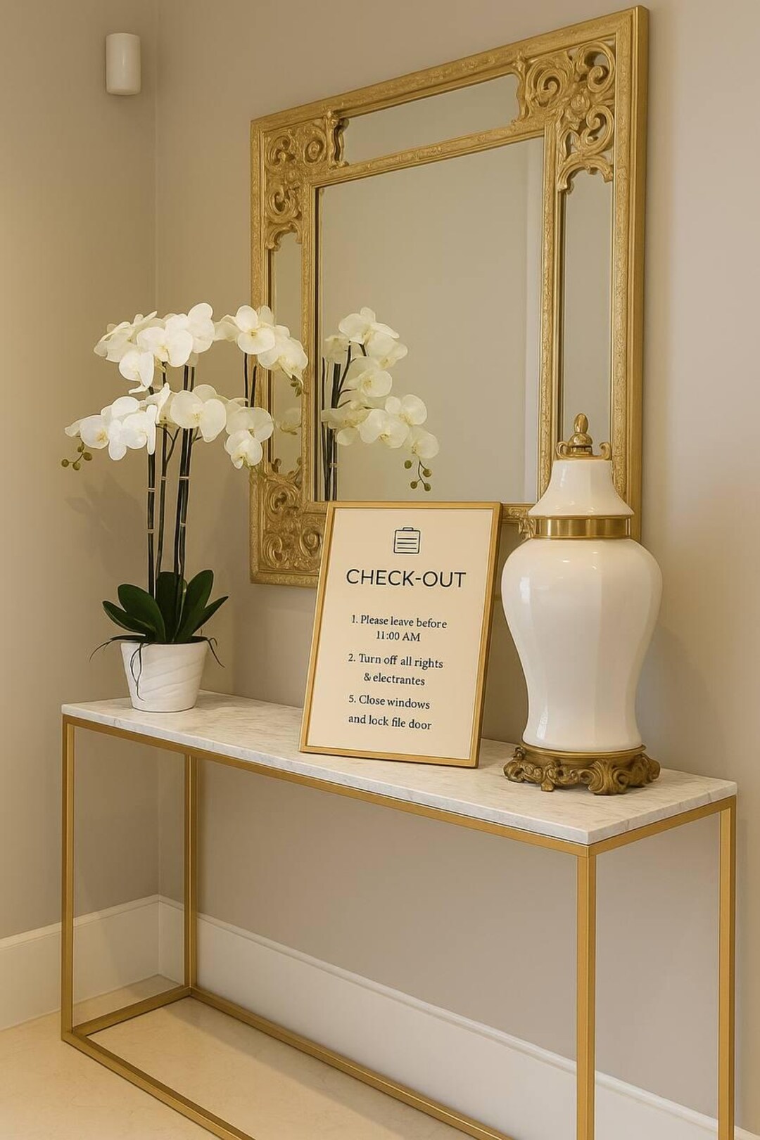 Check-out Instructions Sign • Minimalist Rental Print - Etsy