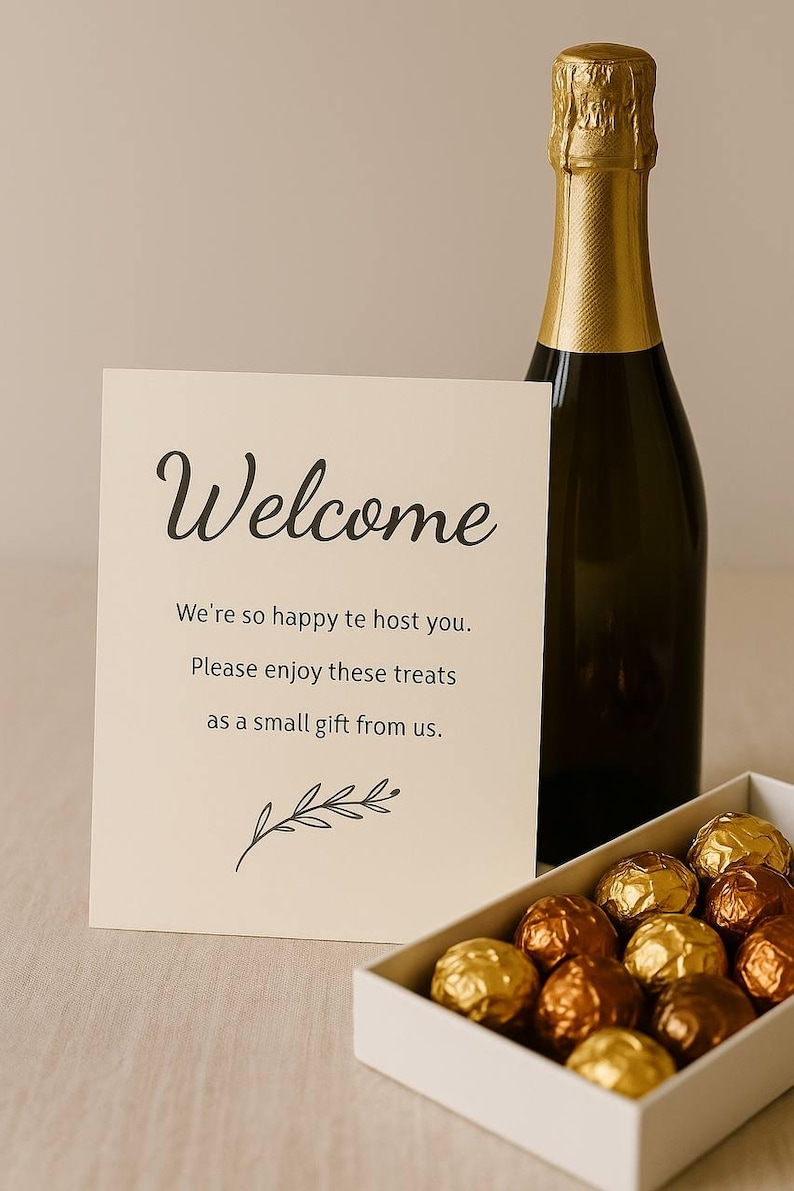 Printable Welcome Basket Card: Airbnb Host Hospitality Gift (PDF & PNG ...