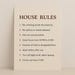 House Rules Sign Printable | Minimalist Guest Rules for Airbnb ...
