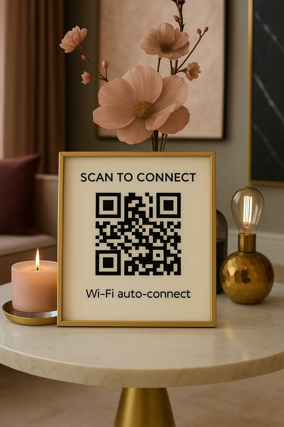Scan to Connect Wifi QR Code Sign - Etsy