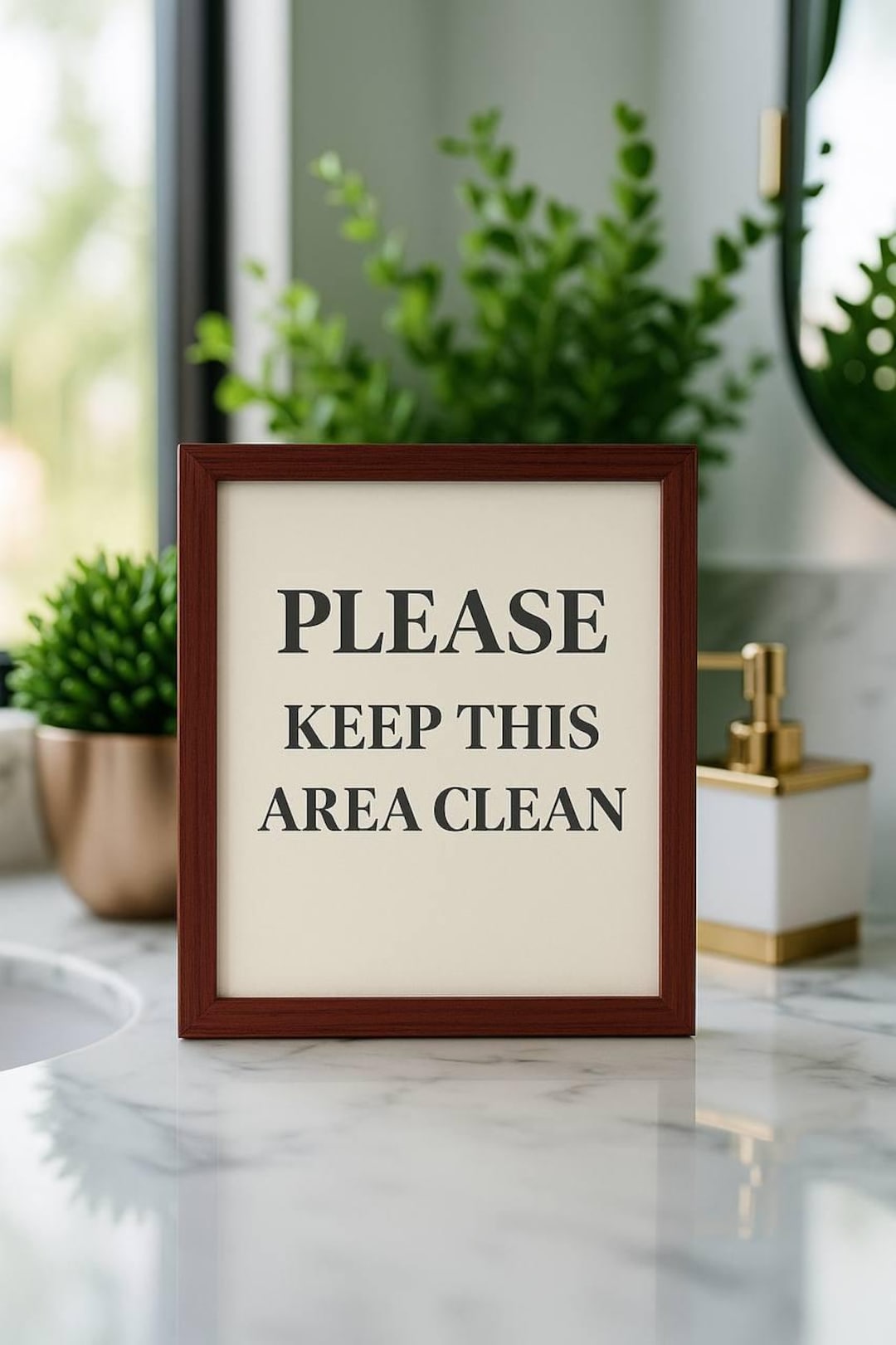 Please Keep This Area Clean Sign — Printable Wall Decor - Etsy
