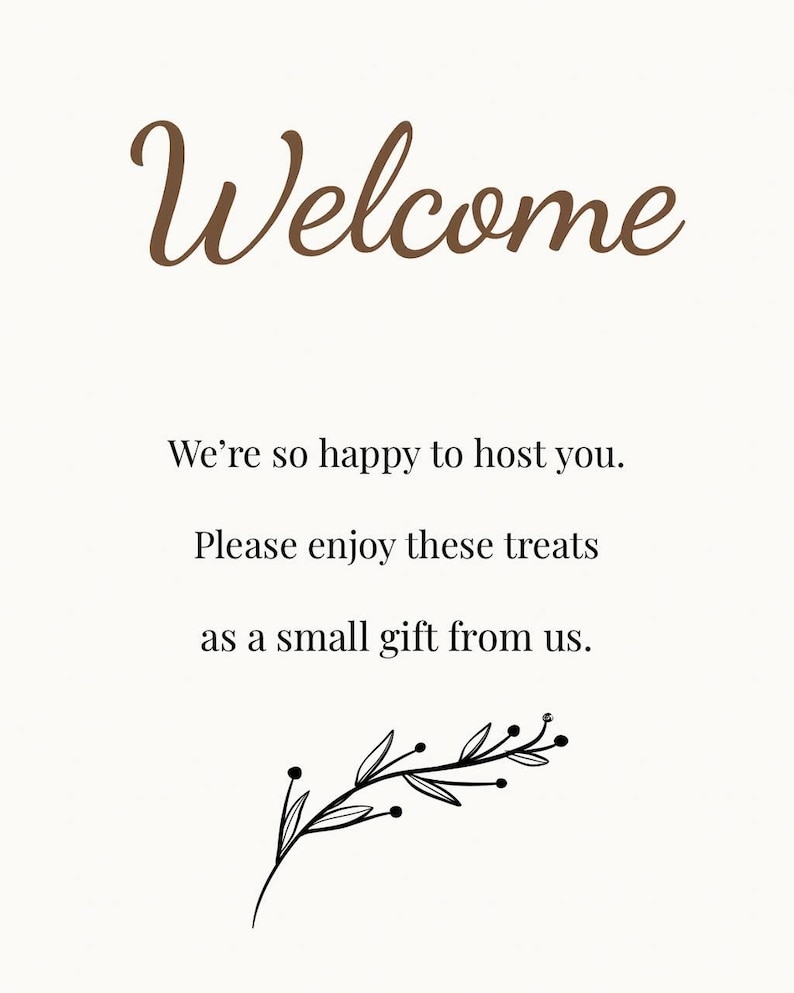 Printable Welcome Basket Card: Airbnb Host Hospitality Gift (PDF & PNG ...