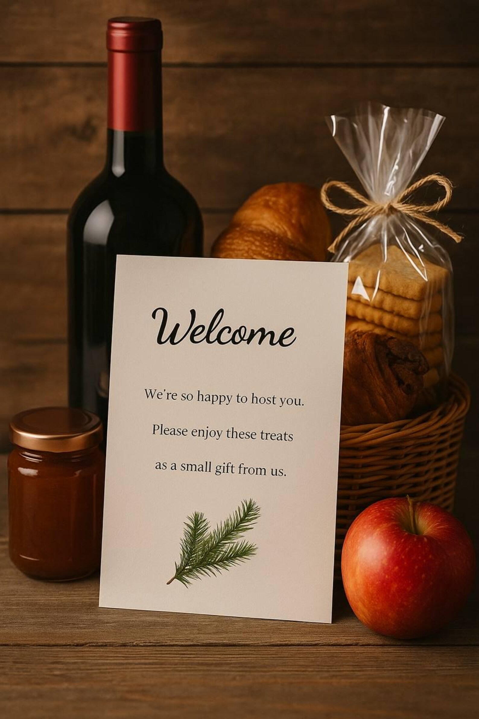 Printable Christmas Welcome Card | Airbnb Host Gift | Holiday Guest ...
