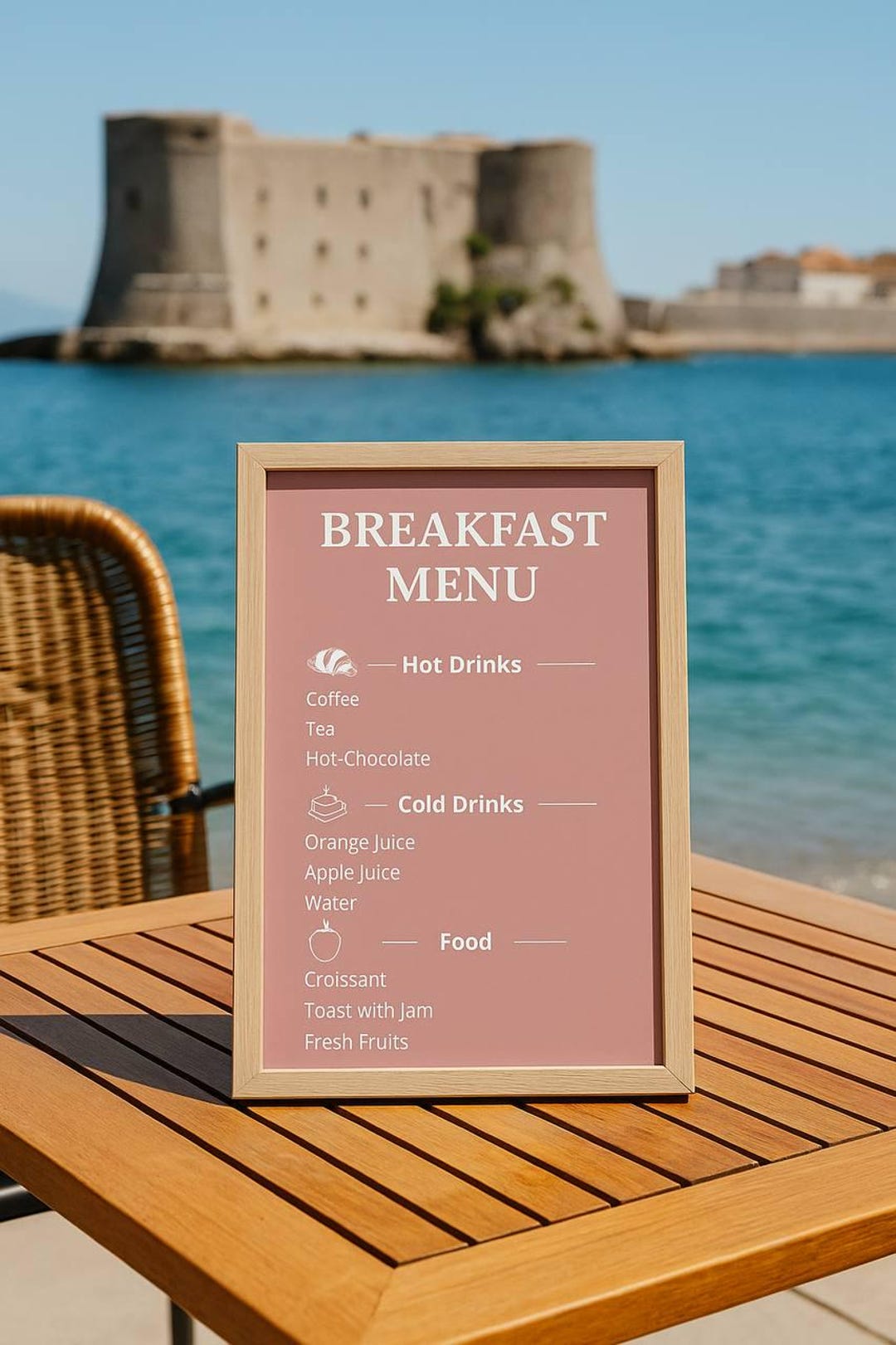 Breakfast Menu Sign Printable – Boho Cafe Decor, Airbnb Kitchen Wall ...