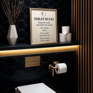 Toilet Rules Printable Sign - Etsy