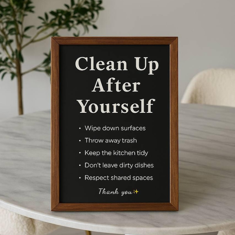 Please Keep the Kitchen Clean Signs - Etsy UK