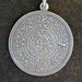 Sterling Silver Aztec Calendar Stone Pendant on Sterling Silver Chain ...