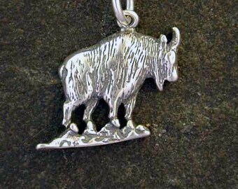 Sterling Silver Nubian Nanny Goat Pendant on a Sterling Silver | Etsy