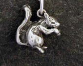 Sterling Silver Chipmunk Squirrel Pendant on Sterling Silver Chain. - Etsy
