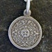 Sterling Silver Aztec Calendar Stone Pendant on a Sterling Silver Chain ...