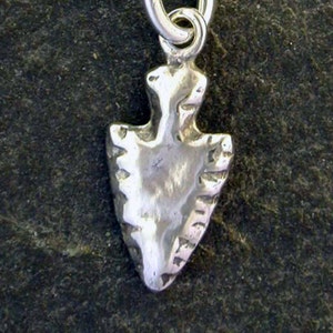 Sterling Silver Arrowhead Pendant on Sterling Silver Chain. - Etsy