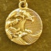 14K Gold Wave Pendant on a 14K Gold Chain - Etsy