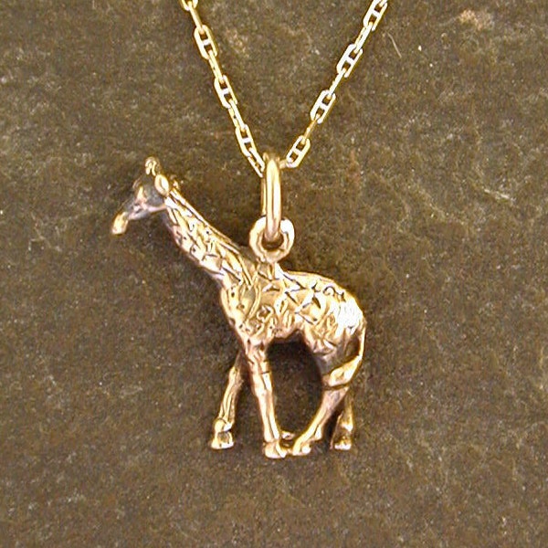 Gold Giraffe Pendant - Etsy