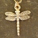 14K Gold Dragon Fly Pendant on a 14K Gold Chain - Etsy