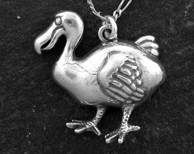 Sterling Silver Dodo Pendant on a Sterling Silver Chain - Etsy